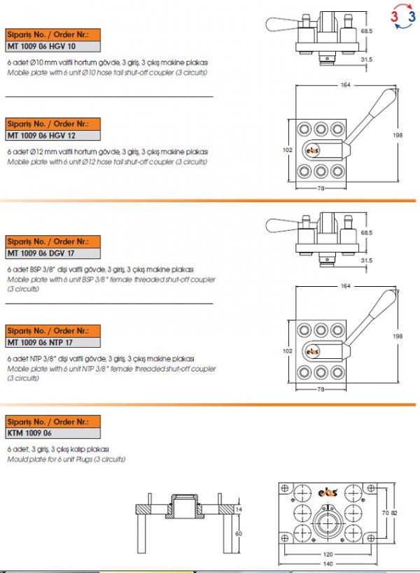 MT 1009 08 Serie Quick Coupling – EBS Quick Couplings